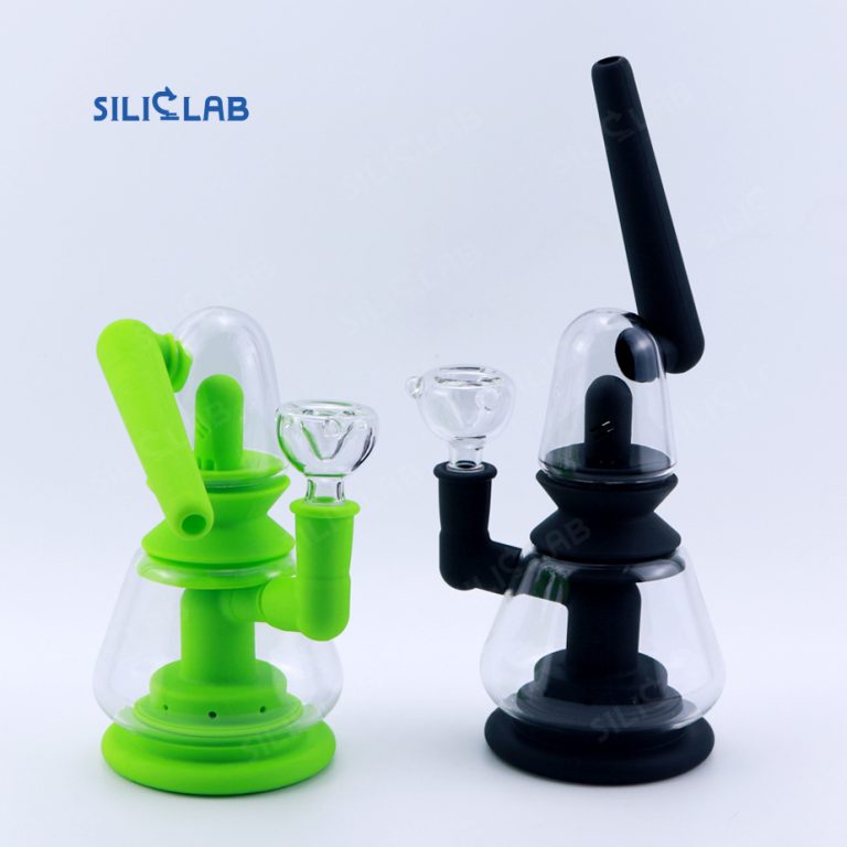 Lunar Lander Dab Rig Double Glass Silicone 6.7'' - Siliclab