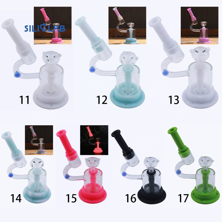 Microscope Silicone Dab Rig Glass Combination 8'' - Siliclab