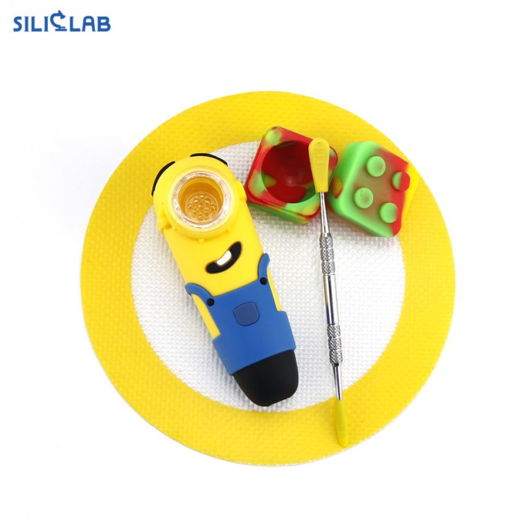 Minions Weed Pipe Silicone Smoking Hand Tube 5'' - Siliclab