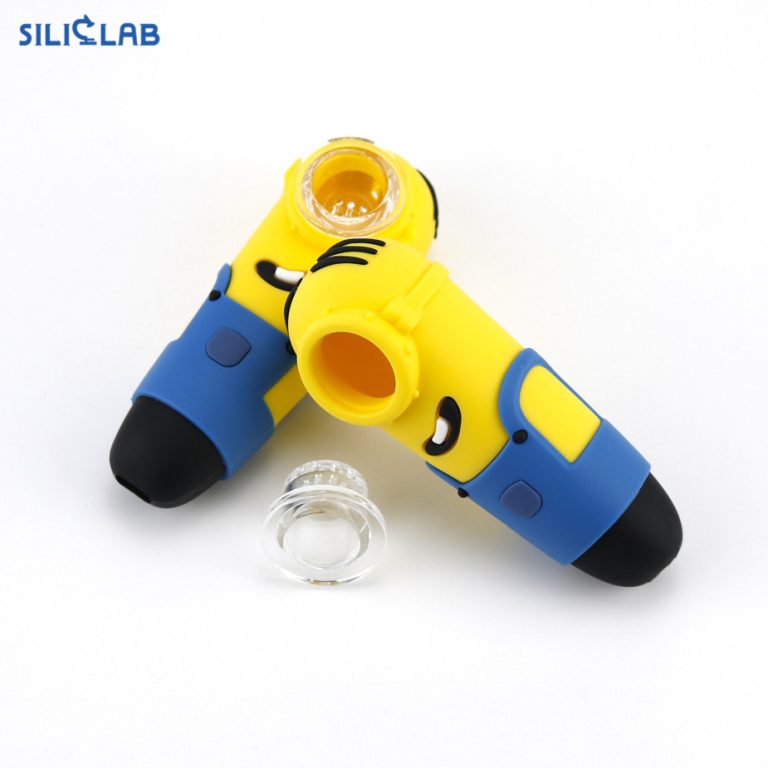 Minions Weed Pipe Silicone Smoking Hand Tube 5'' - Siliclab