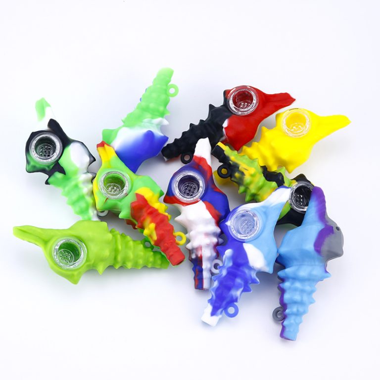 Conch Shell Pipe Silicone Smoking Weed Tube 4.7'' - Siliclab