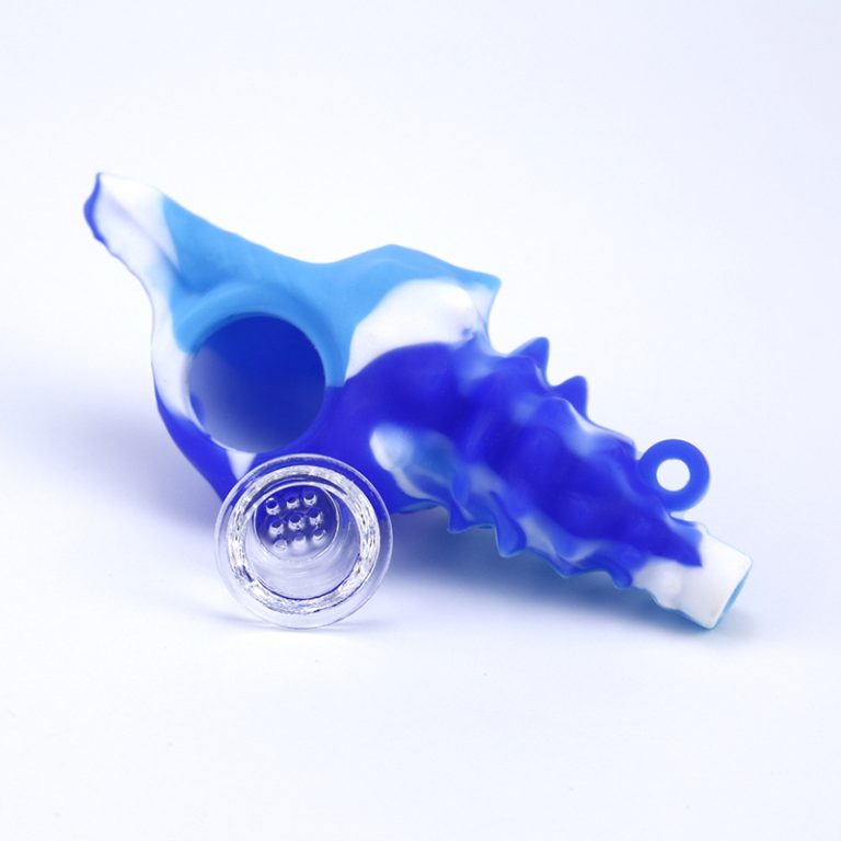 Conch Shell Pipe Silicone Smoking Weed Tube 47 Siliclab