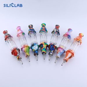 Silicone Glass Dab Straw with Water Filter 7.5'' - Siliclab