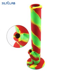 Straight Silicone Bong 1-Piece Suction Base 14'' - Siliclab