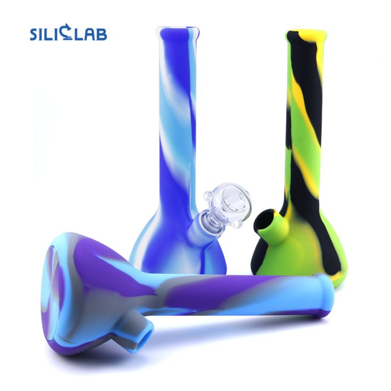 Silicone Mini Beaker Bong 8.6'' Small Water Pipe - Siliclab