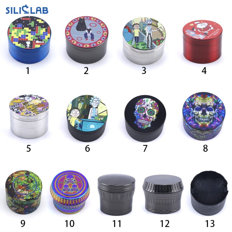UV Printed Herb Grinder 40mm Weed Smoking Crusher - Siliclab